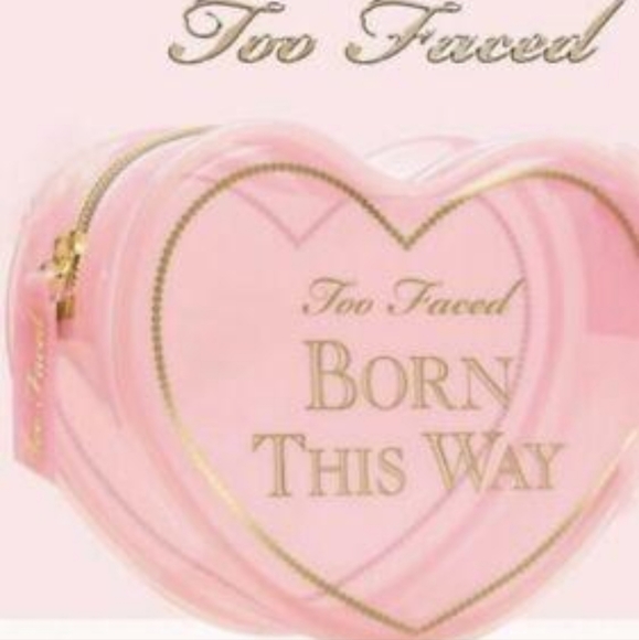 Too Faced | Bags | Too Faced Born This Way Heart Makeupcosmetic Bag ...